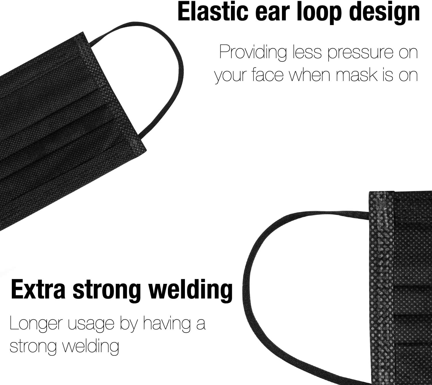 Merrimen Disposable Mask, 50 Count 3 Ply Disposable Earloop Face Masks ...