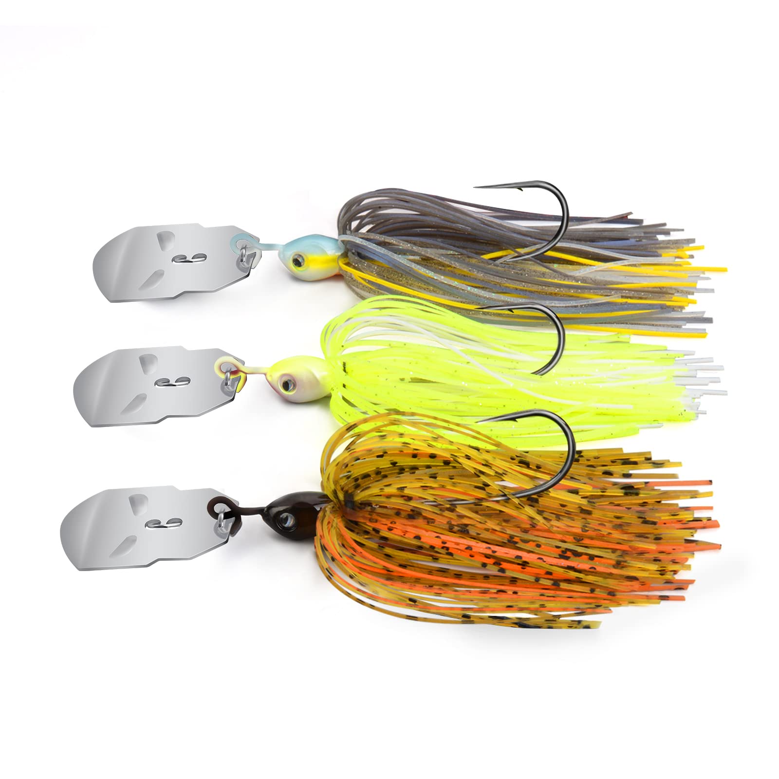 Snapklik.com : By KastKing Bladed Jig Fishing Lures, 3 Pc Multi-Color ...