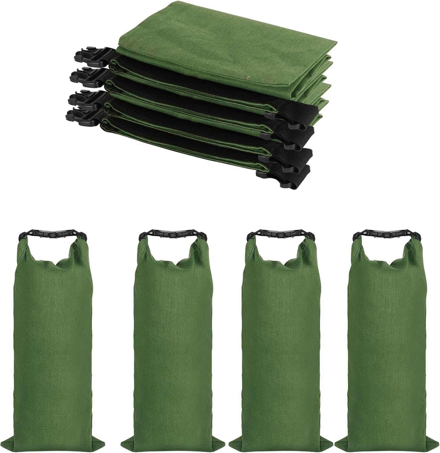 Amazon.com: Flood Water Barrier Sand Bags - 8Pcs Thickened Long Canvas ...