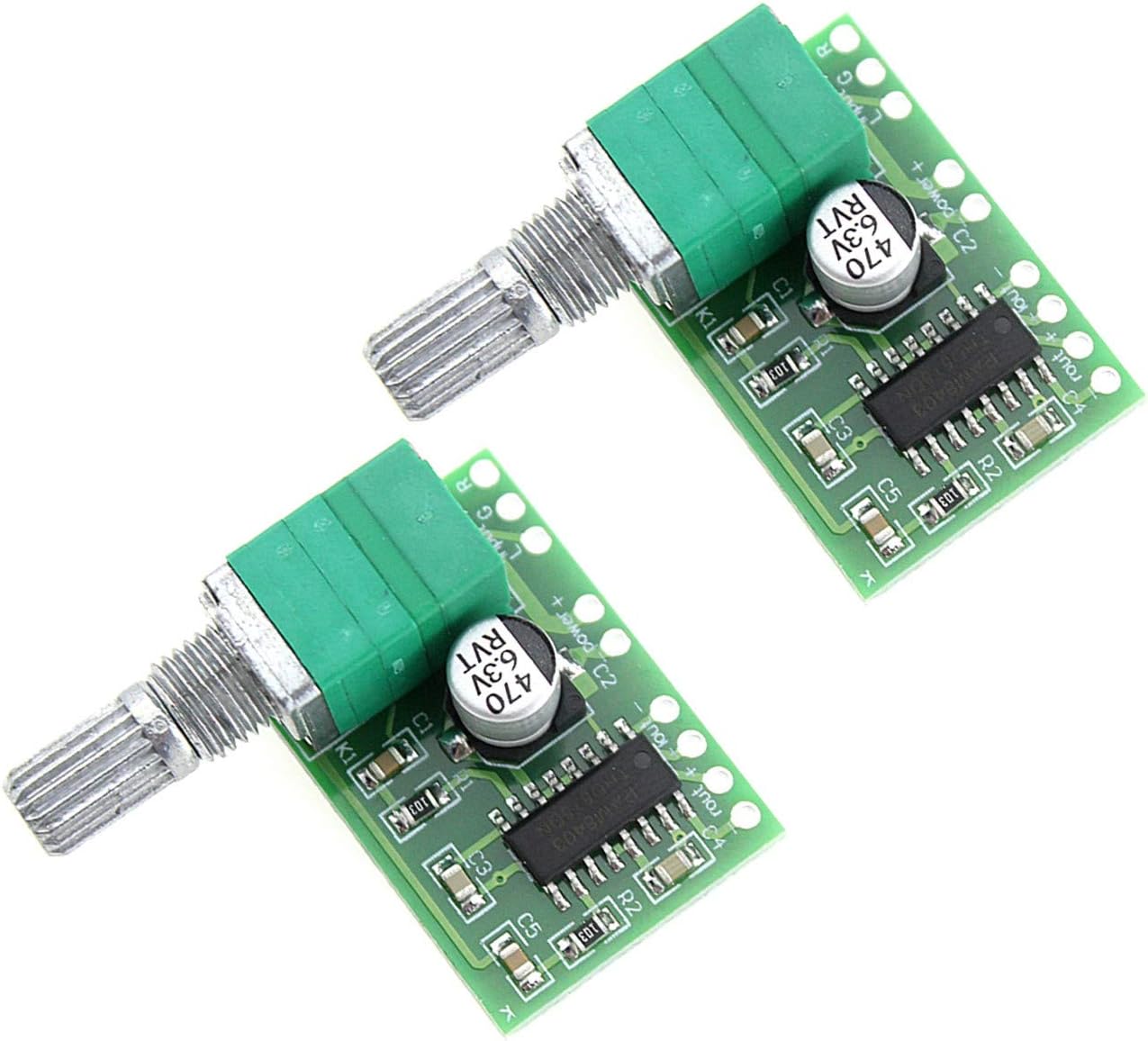 TECNOIOT 2pcs PAM8403 5V 2 Channel Digital Audio Amplifier with ...