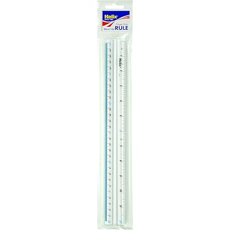 Helix 12 inch 30cm Finger Grip Ruler : Amazon.co.uk: Stationery ...