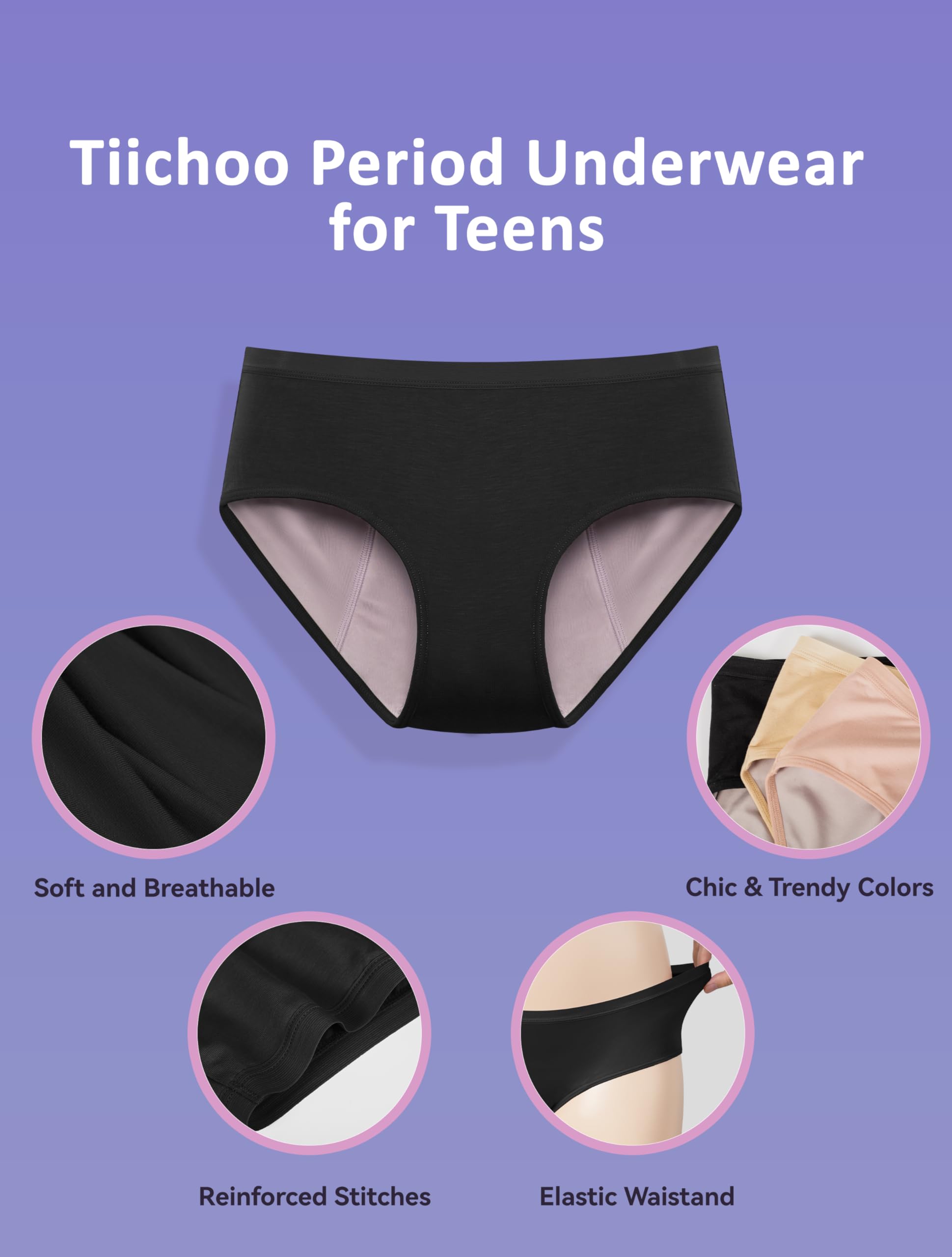 Snapklik.com : TIICHOO Girls Incontinence Underwear Washable 80ml ...