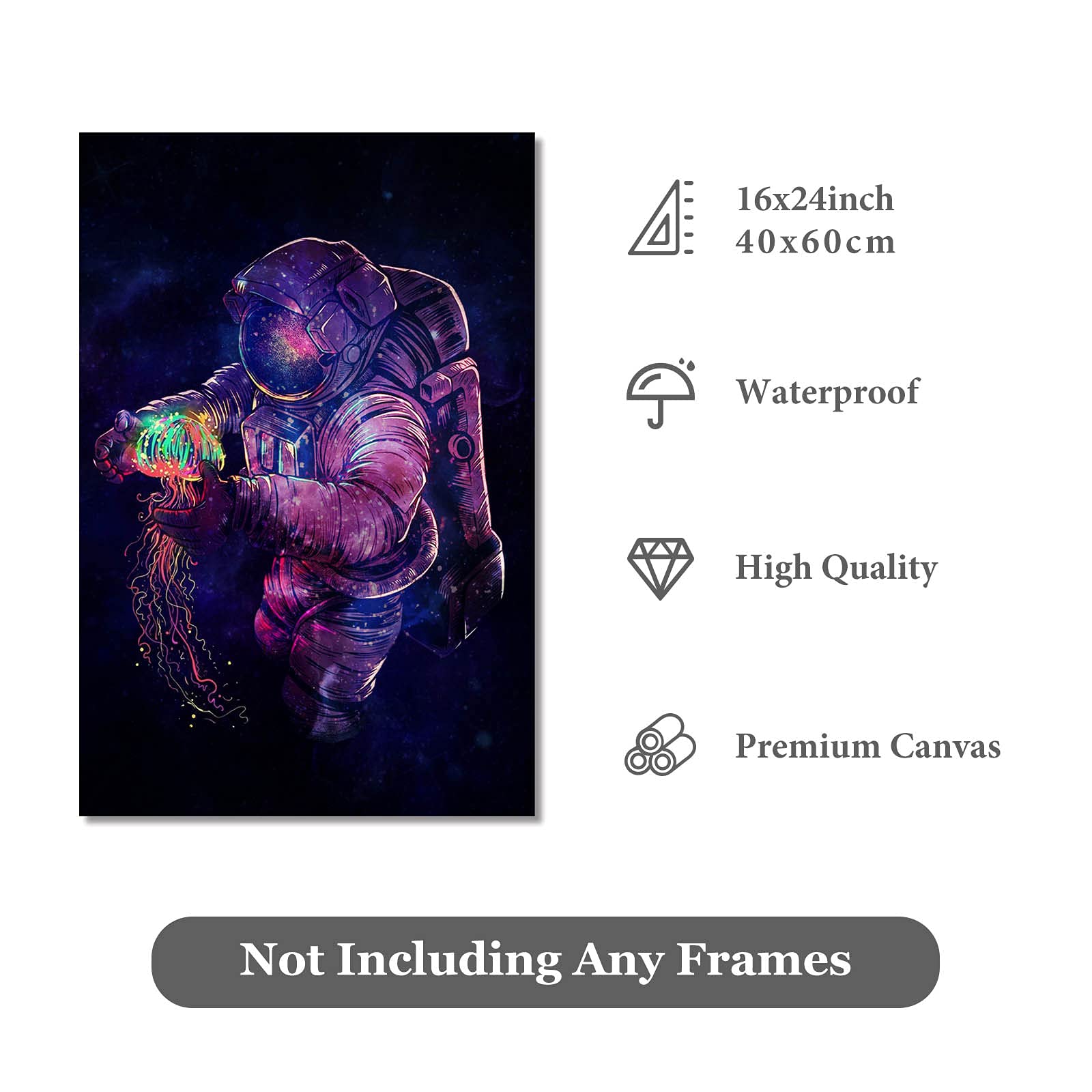 Blacklight Poster Print 24x34 inch, Reactive at UV Light, Glow at ...