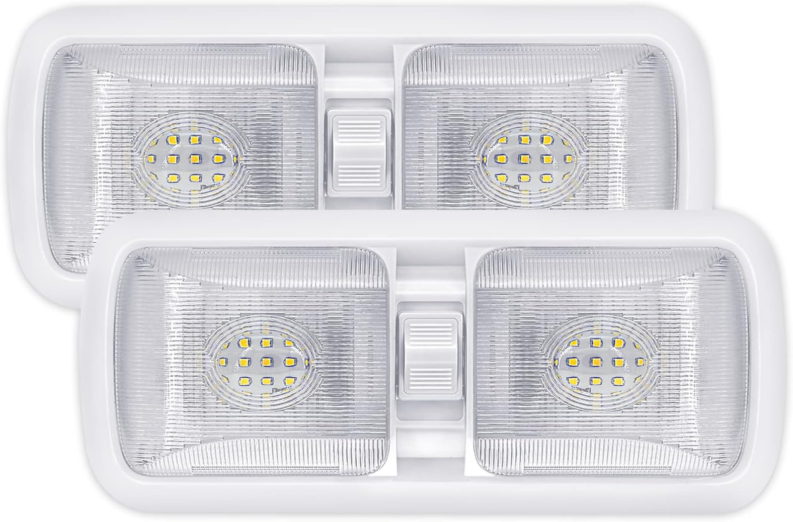 Amazon.com: Leisure LED 4 Pack RV LED Ceiling Double Dome Light Fixture ...