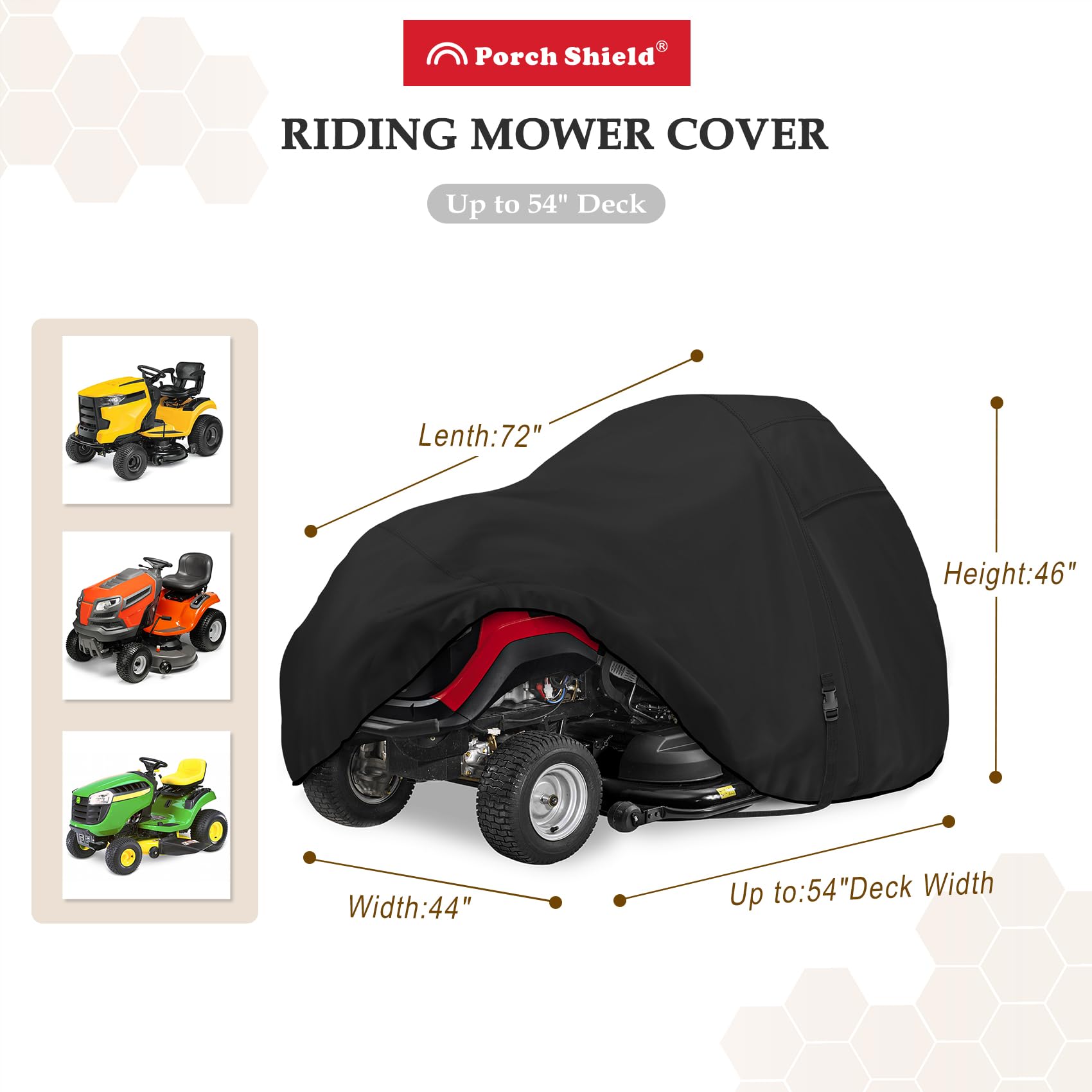 Snapklik.com : Porch Shield Heavy Duty 600D Polyester Lawn Tractor ...