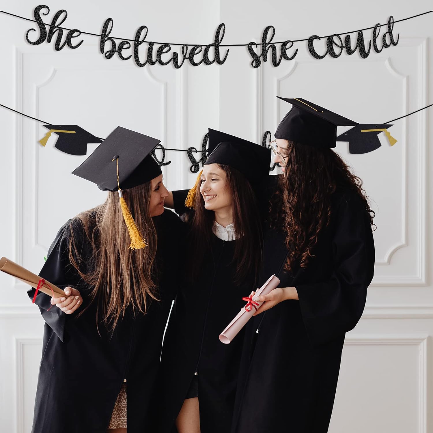 AIEX 2022 Graduation Banner, Glitter She Believed She Could So She Did ...