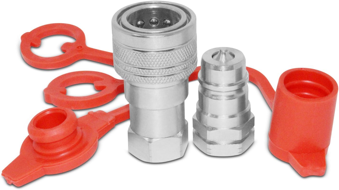 Amazon.com: 3/8" Ag ISO 5675 Hydraulic Quick Connect Couplers with Dust ...