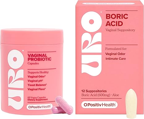 Amazon.com: O Positiv URO Vaginal Probiotic and URO Boric Acid Vaginal ...