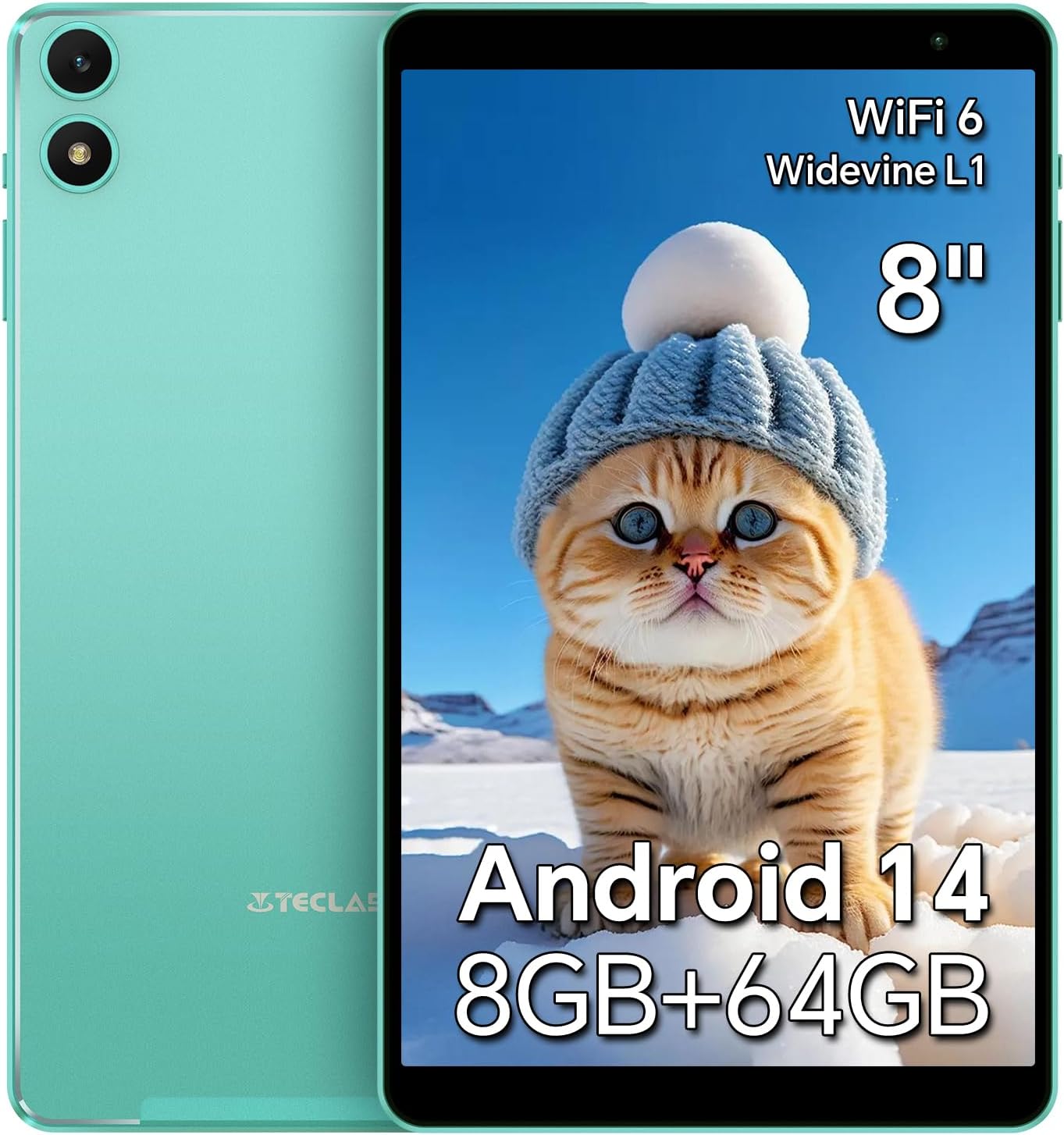 TECLAST P85T Tablet 8 Inch, Android 14 Tablets for Kids, 8GB+64GB(TF ...