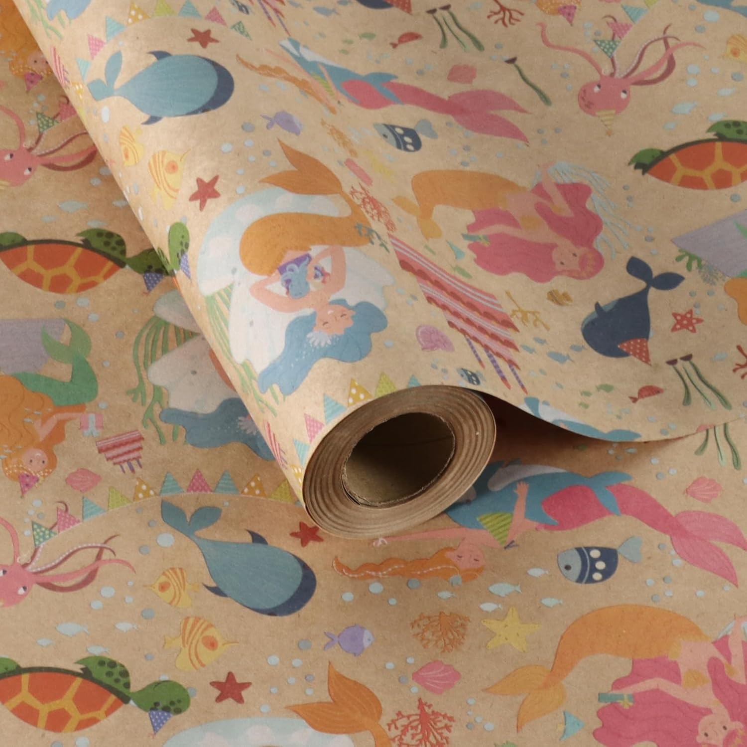 Amazon.com: Aimyoo Mermaid Wrapping Paper Roll，Mini Roll - 17 Inch x 32 ...
