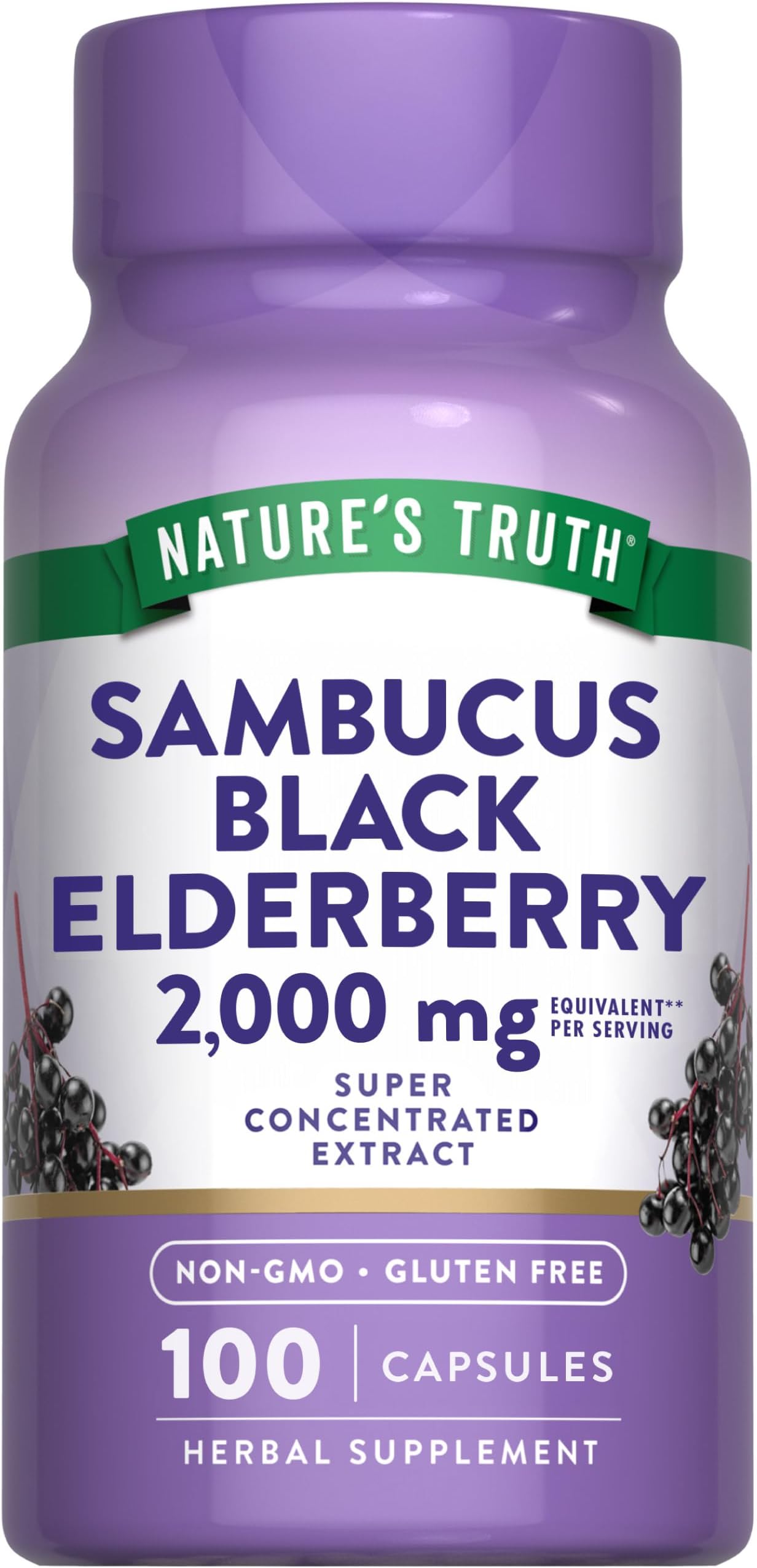 Amazon.com: Nature's Truth Black Elderberry Capsules | 100 Count ...