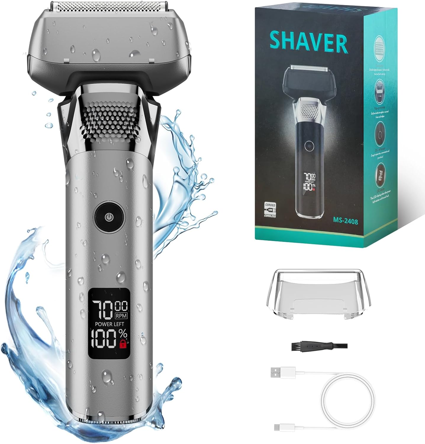 Amazon.com: Electric Foil Shavers for Men Rechargeable Electric Razor ...