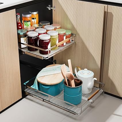 Amazon.com: SOFRON Expandable Pull Out Drawers for Cabinets, Kitchen ...