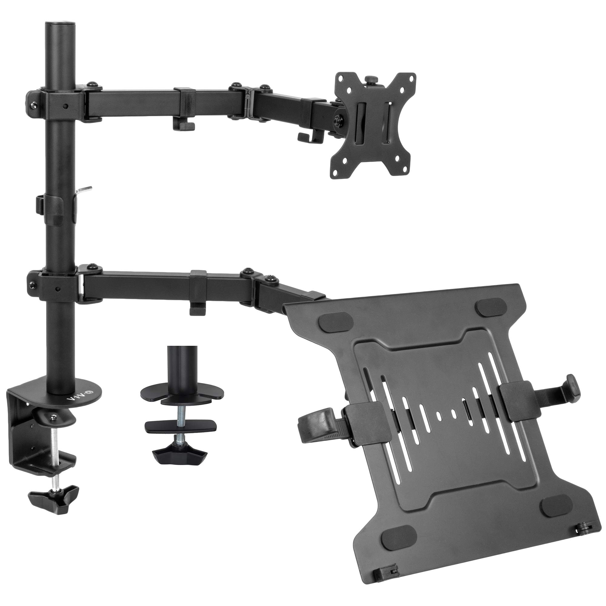 Amazon.com: VIVO Full Motion Monitor and Laptop Desk Mount Articulating ...