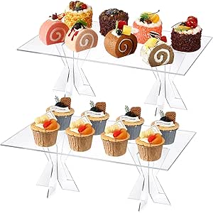 Amazon.com | Colingmill 2 Pack Dessert Table Display Set Acrylic ...