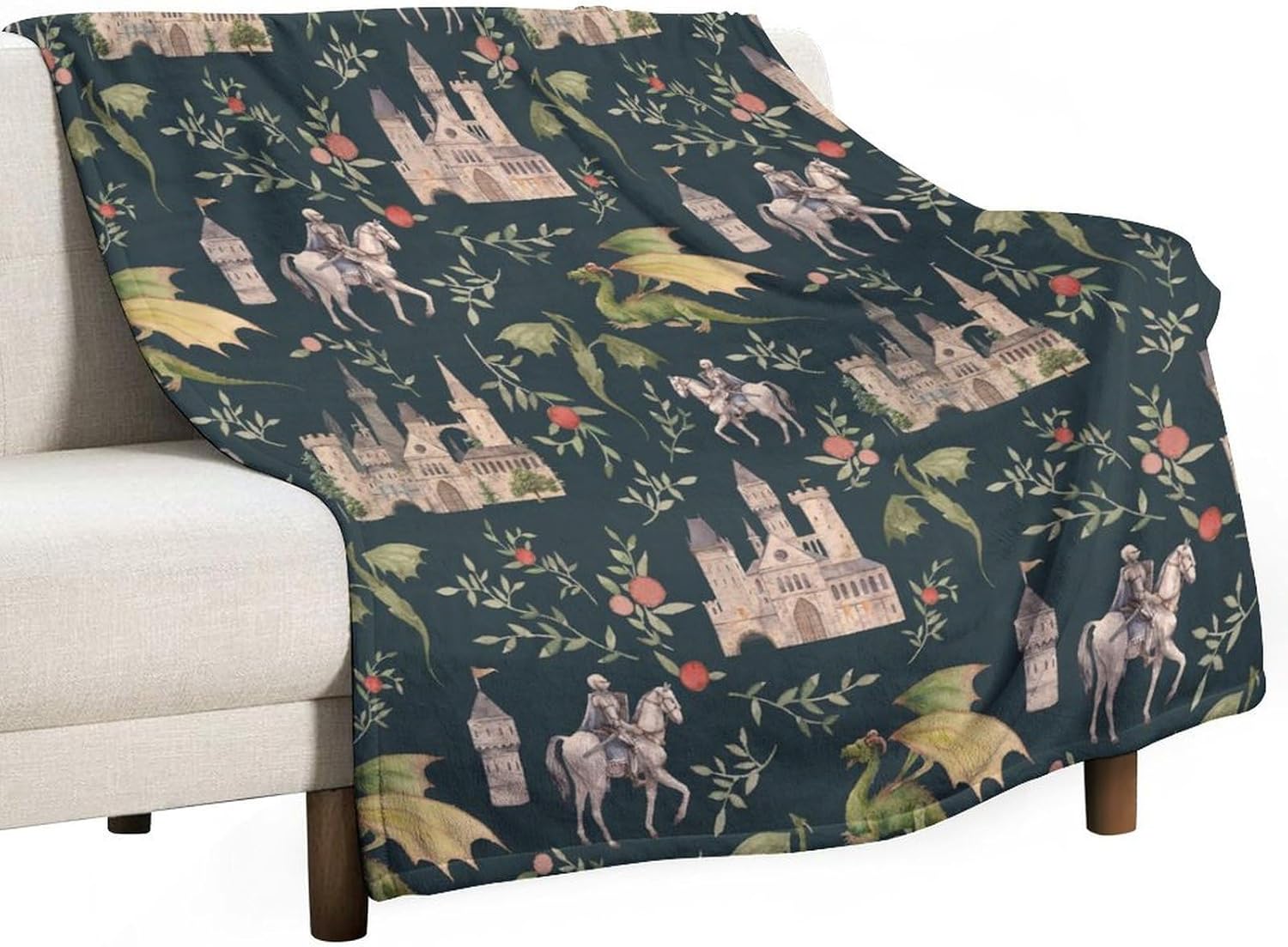 Amazon.com: Wepeu Medieval Fantasy Knight Castle Throw Blankets ...