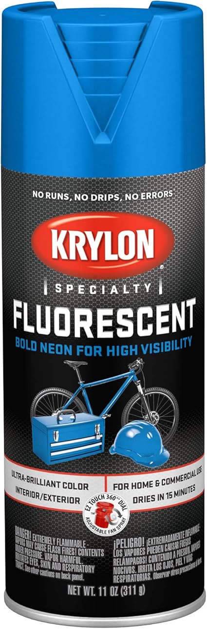 Krylon K03107777 Fluorescent Spray Paint Blue - Amazon.com