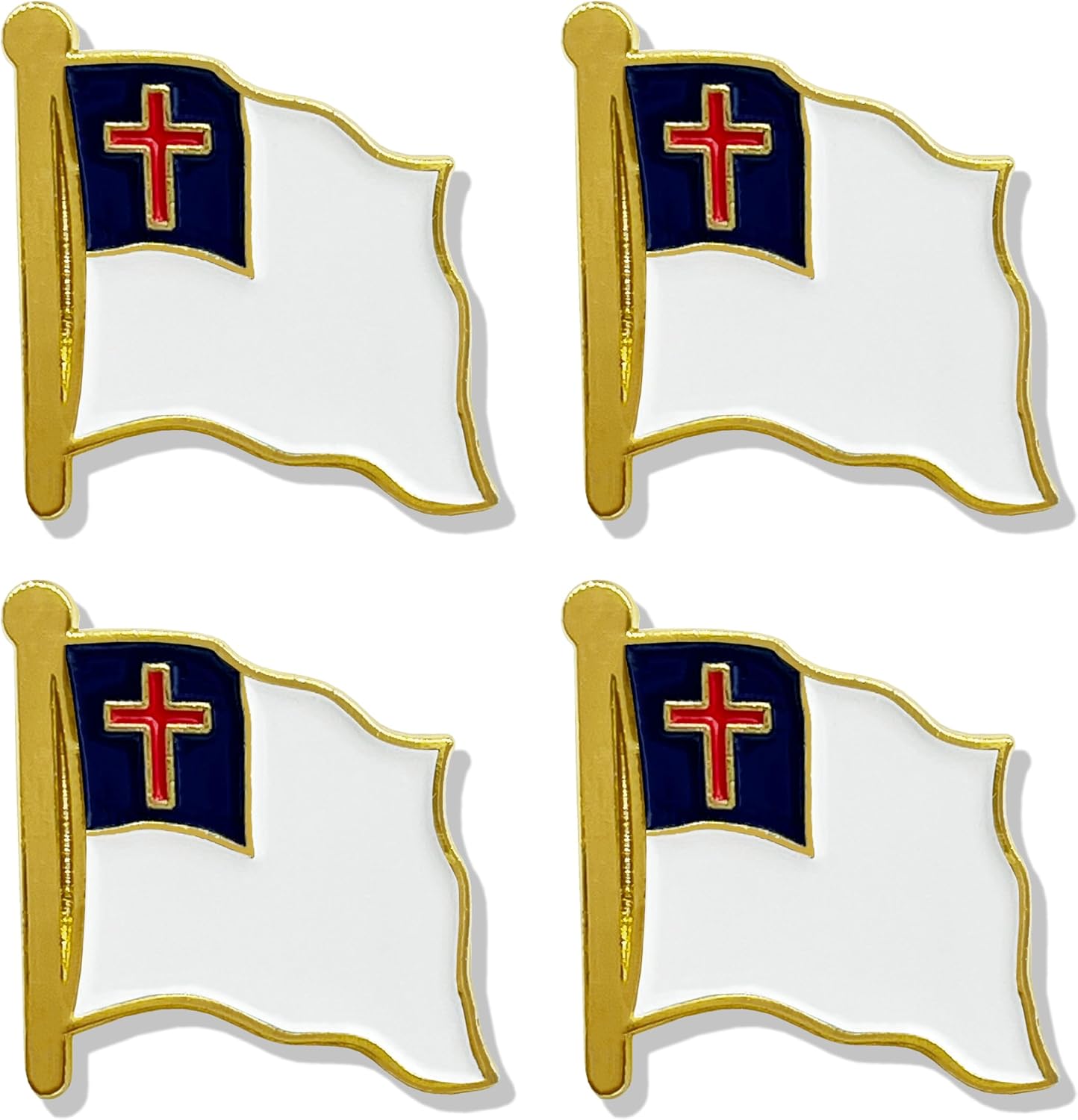 Amazon.com: HSQCEZ 4 Pack Christian Flag Lapel Pin - Christians Flags ...