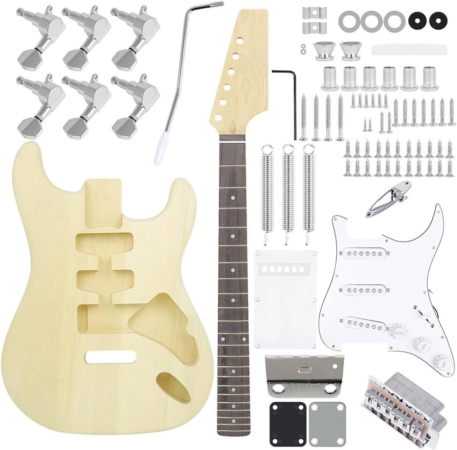 Amazon.com: guitar body kit DIY Electric Guitar Set Hand-assembled For ...