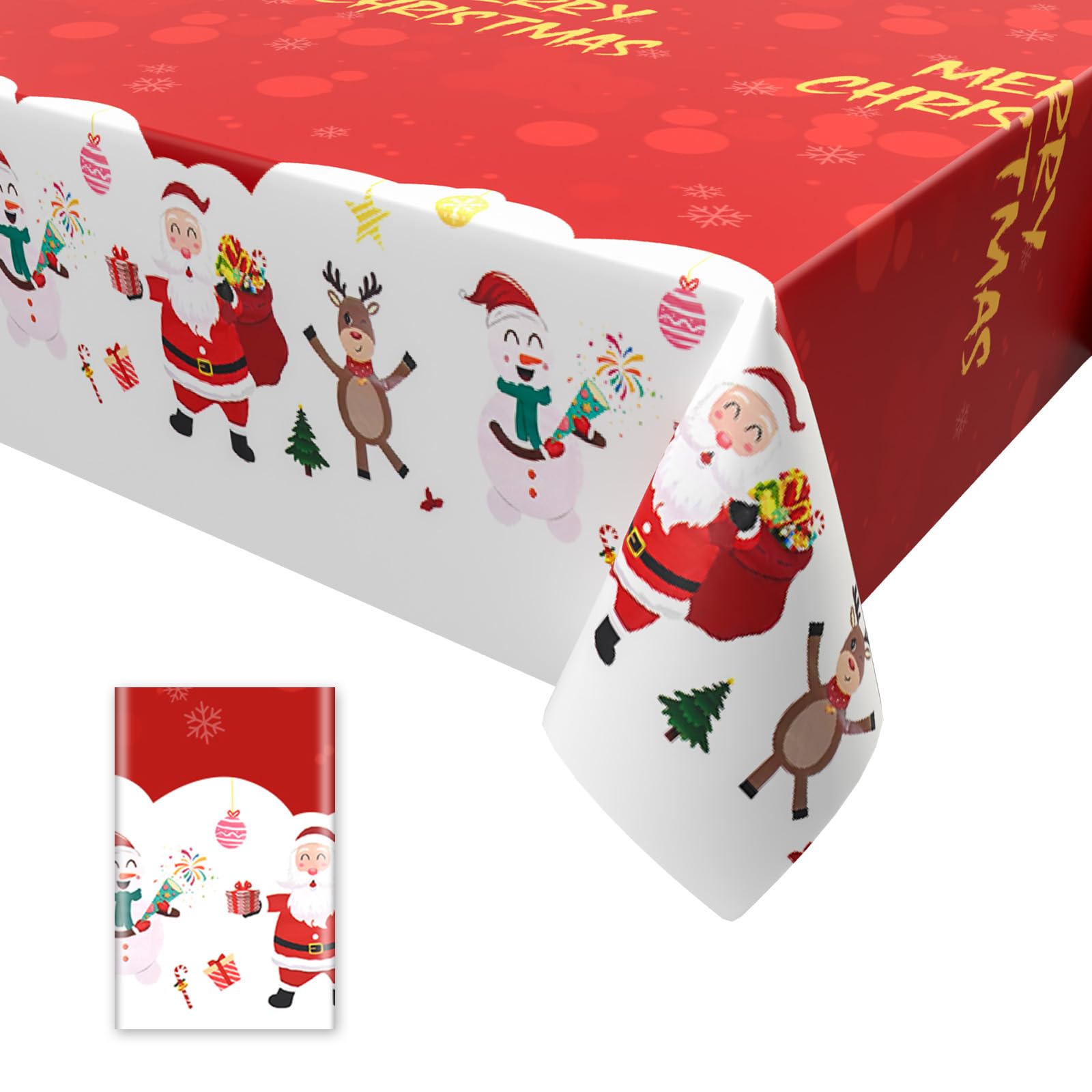 Xinvery Merry Christmas Tablecloth,Christmas Party Tablecloth Xmas ...