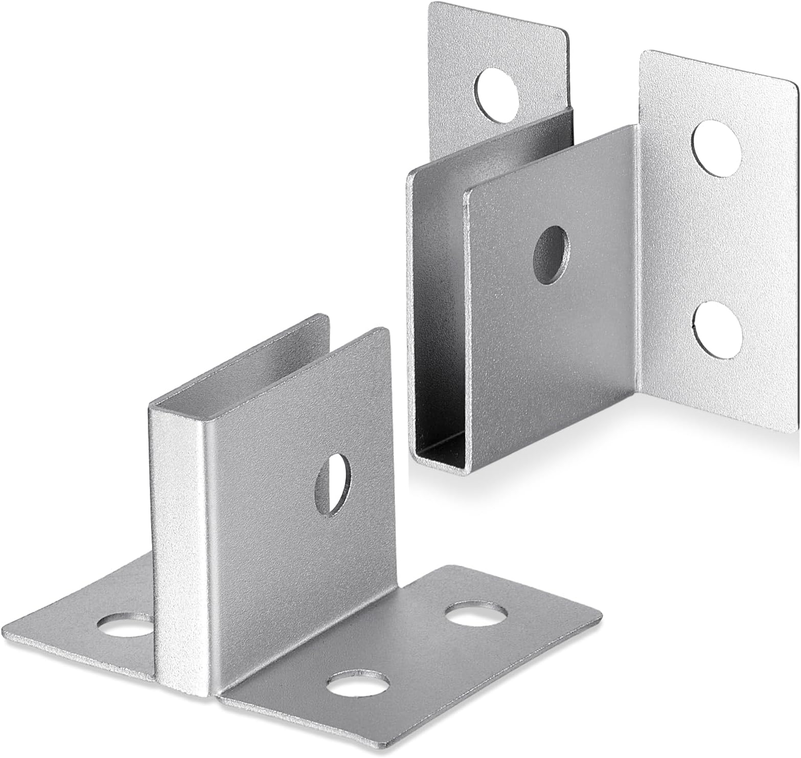 Amazon.com: Hicarer 2 Pack Sign Bracket Set Matte Aluminum U Brackets ...
