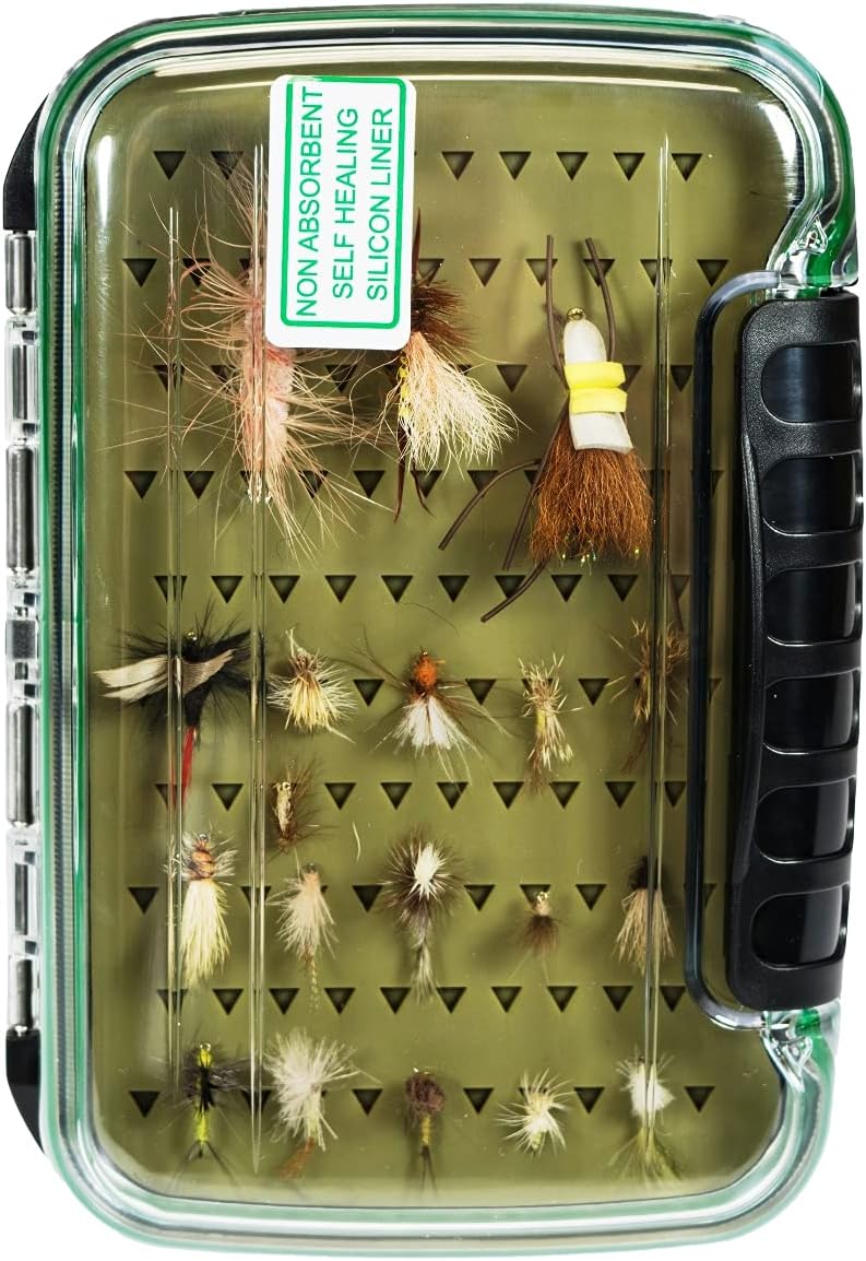 Amazon.com: New Phase Fly Fishing Box Water Resistant Transparent Two ...