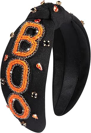 Amazon.com : MOLOCH Halloween Headbands for Women Spooky Pumpkin Candy ...