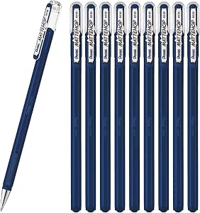Amazon.com : Pentel Ballpoint Pen Color Matte Hop Navy Blue 10 Pens ...