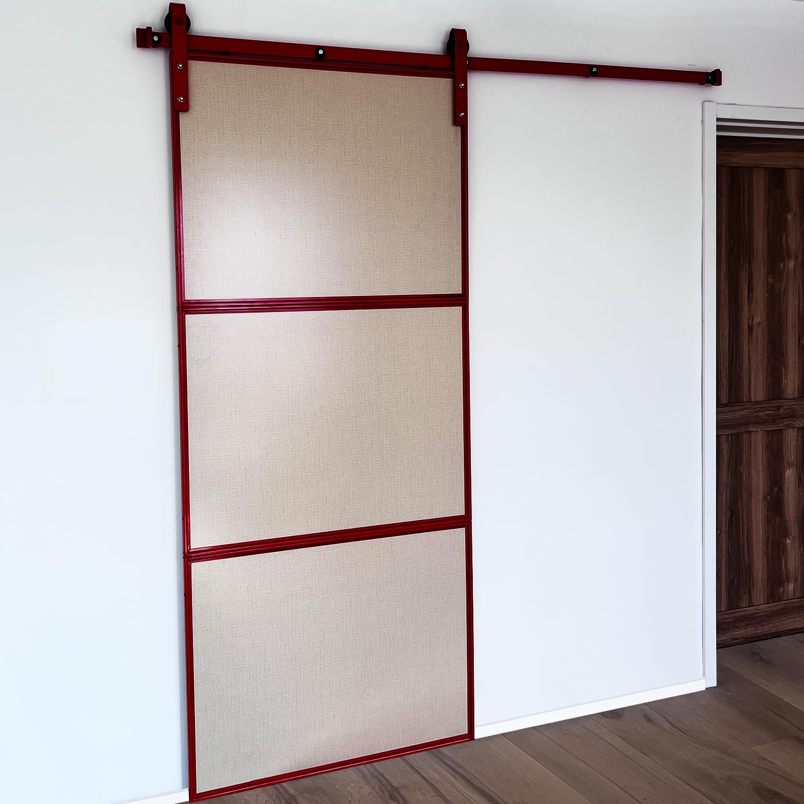 Amazon.com: 32in x 84in PVC Waterproof barn Door and 6FT Aluminum Alloy ...