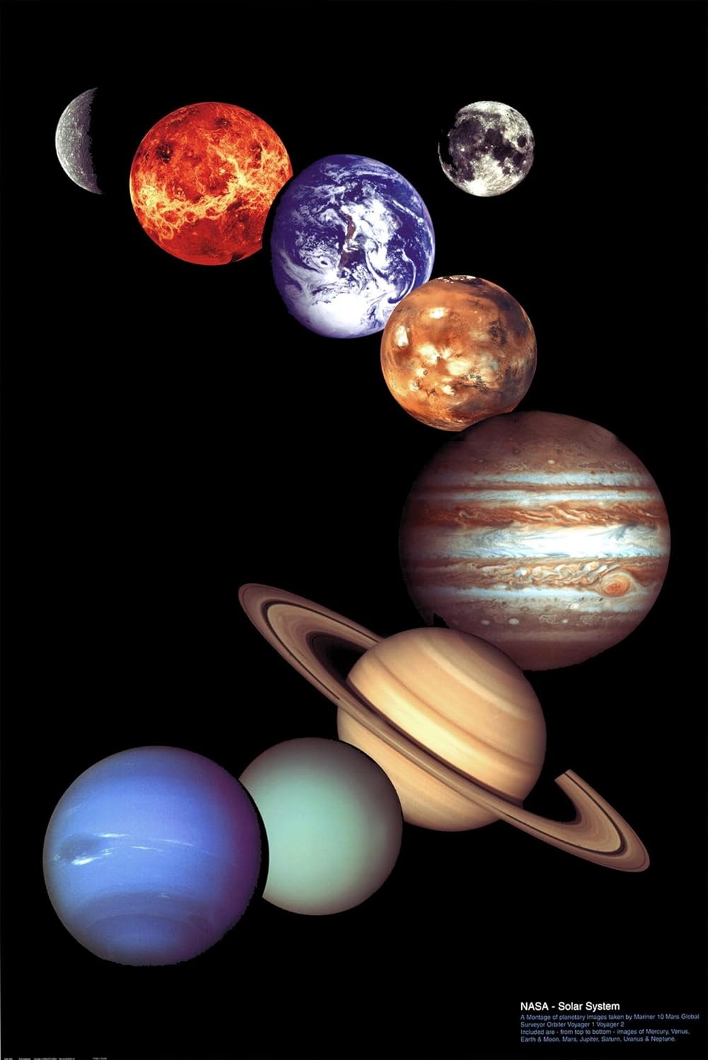 Amazon.com: AllPosters Wall Poster Nasa Solar System, 24x36: Posters ...