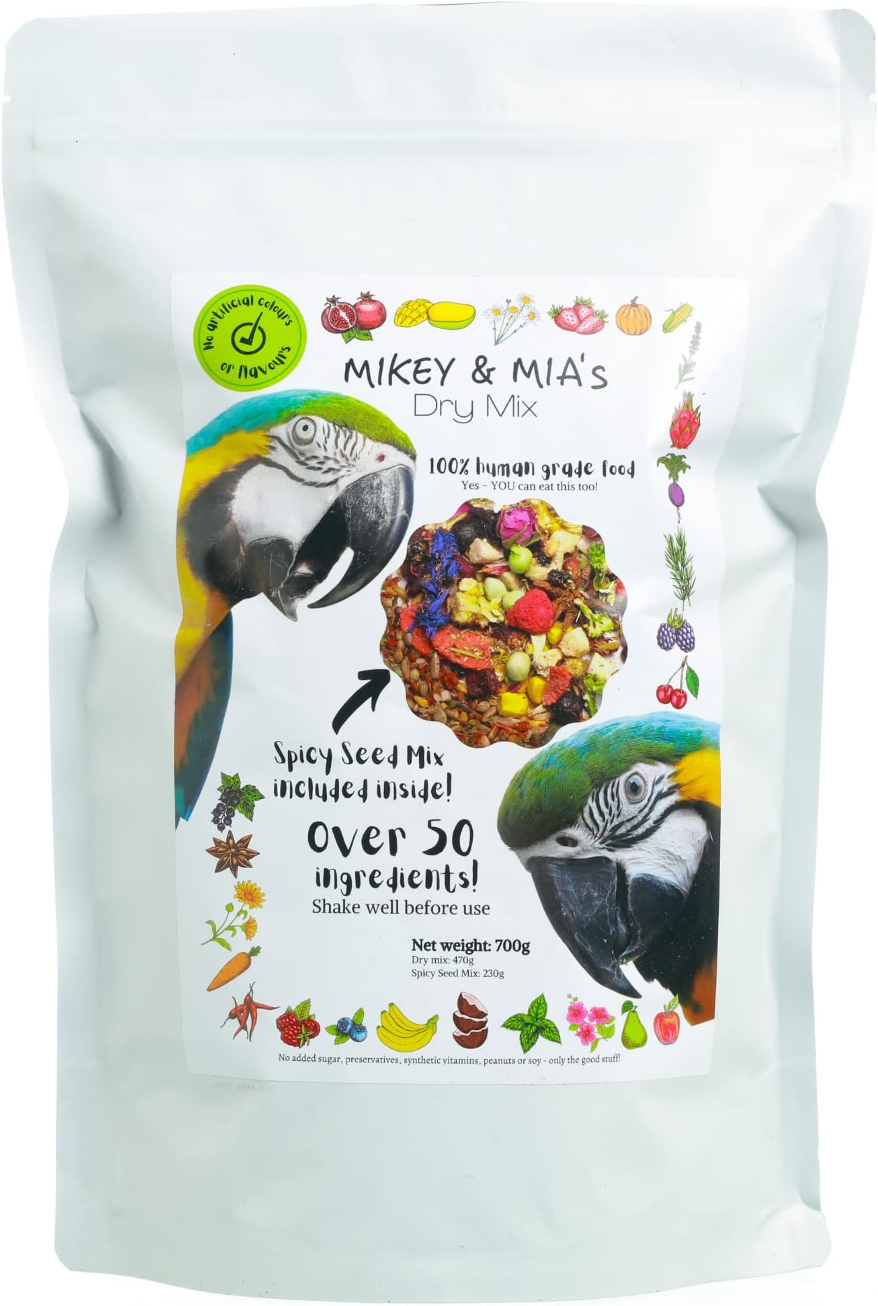 Parrot Food Premium Seed Mix, 5 L : Amazon.co.uk: Pet Supplies