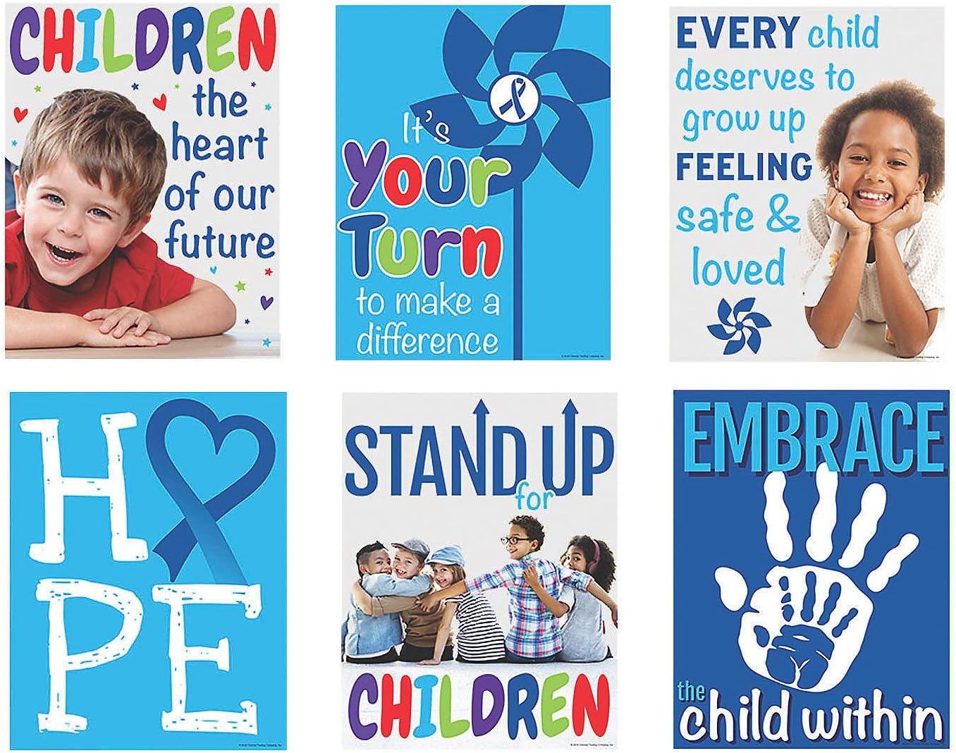 Amazon.com: Fun Express Child Abuse Prevention Posters, Set of 6 Large ...