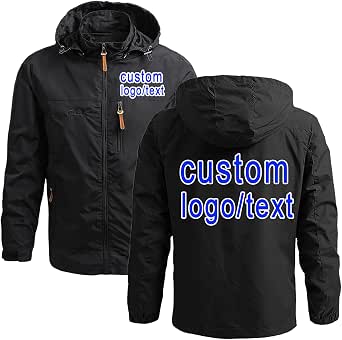 Custom Jackets for Men Design Your Own Windbreaker Personalized Rain ...