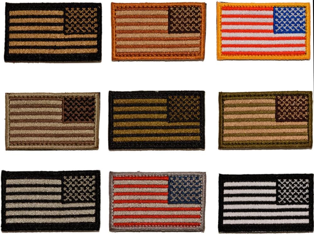 Amazon.com: Reverse 2"x1" Small USA Tactical Patch (Red White & Blue ...