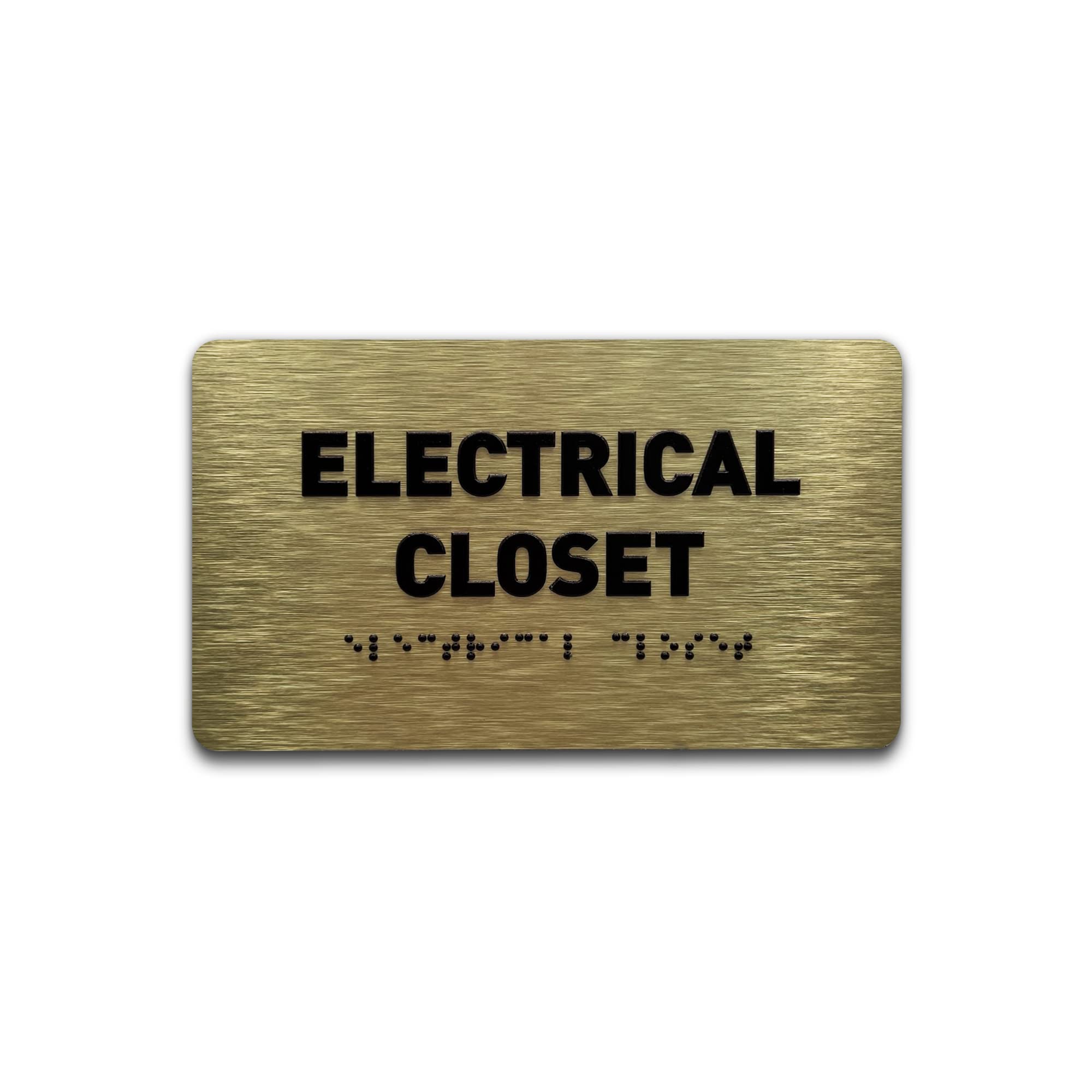 Amazon.com: Electrical Closet Sign - ADA Compliant Utility Sign, Raised ...