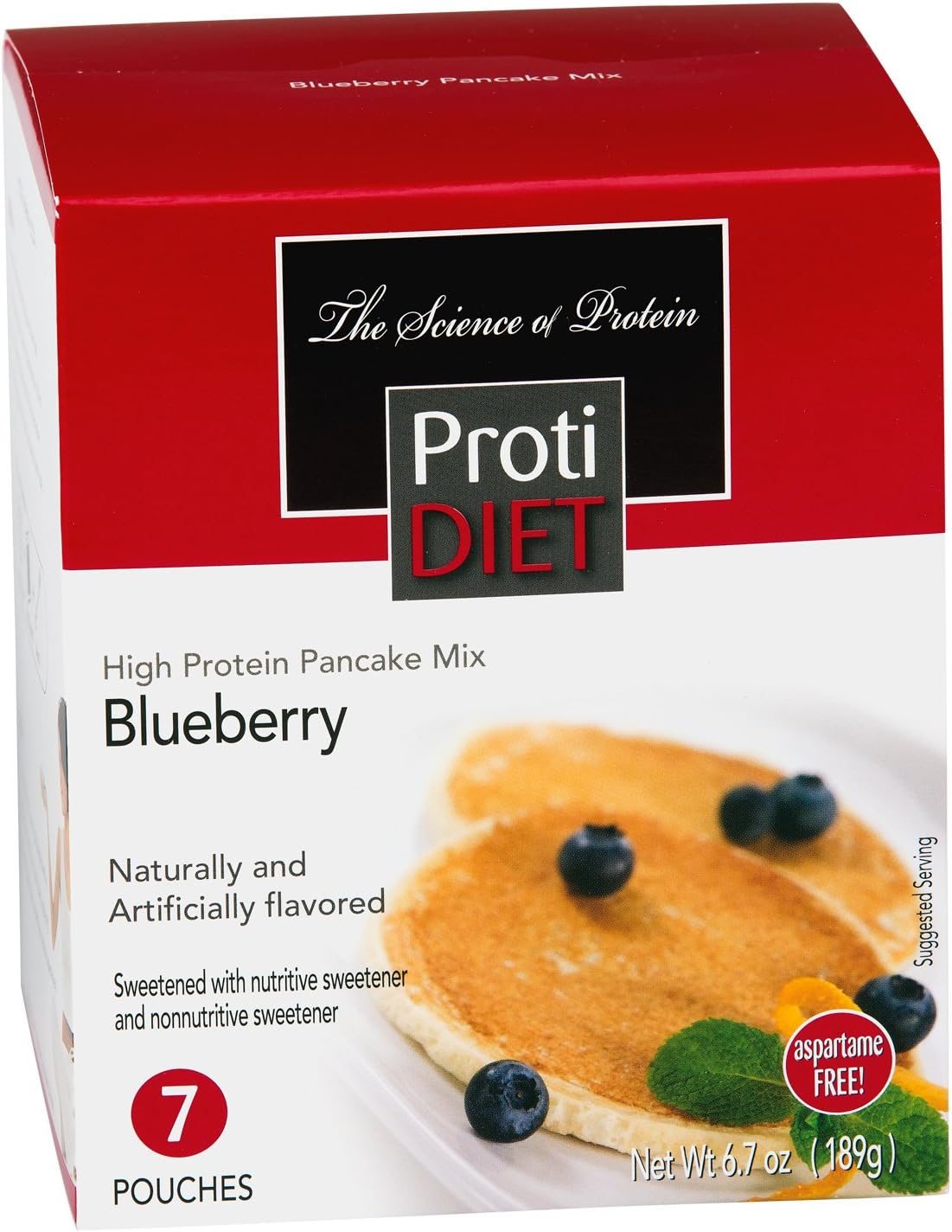Amazon.com: ProtiDiet Blueberry Pancakes 6.7oz 7 pouches : Grocery ...