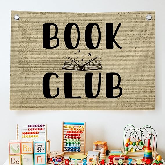 Amazon.com: QROZIAR Vintage Book Club Wall Flags for Reading Nook ...