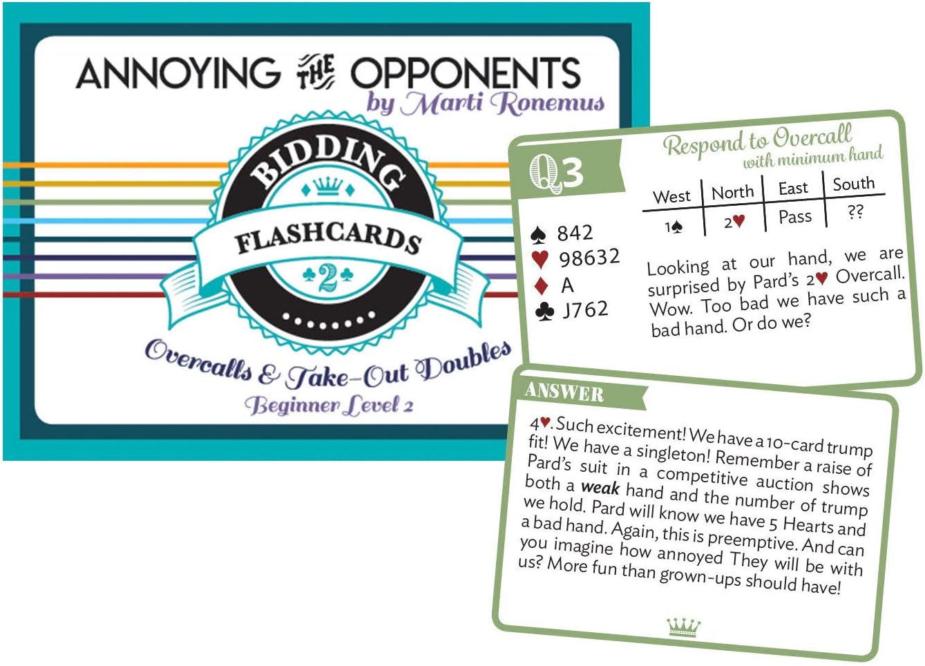 Amazon.com: Bridge Bidding Flashcards Level 2 by Marti Ronemus ...