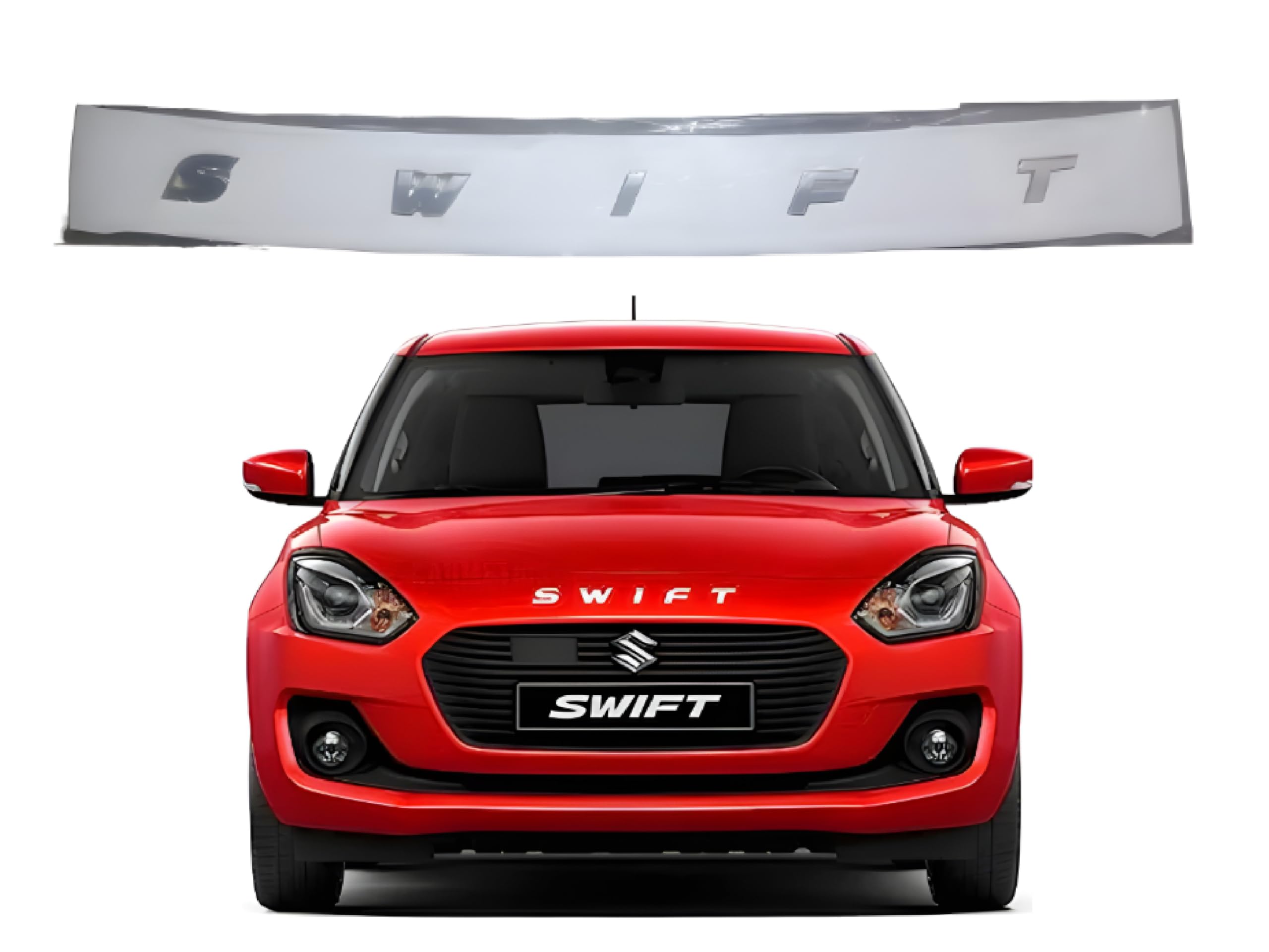 SF SmartFix Swift 3D Bonnet Letters Alphabets Names Chrome Emblem ...