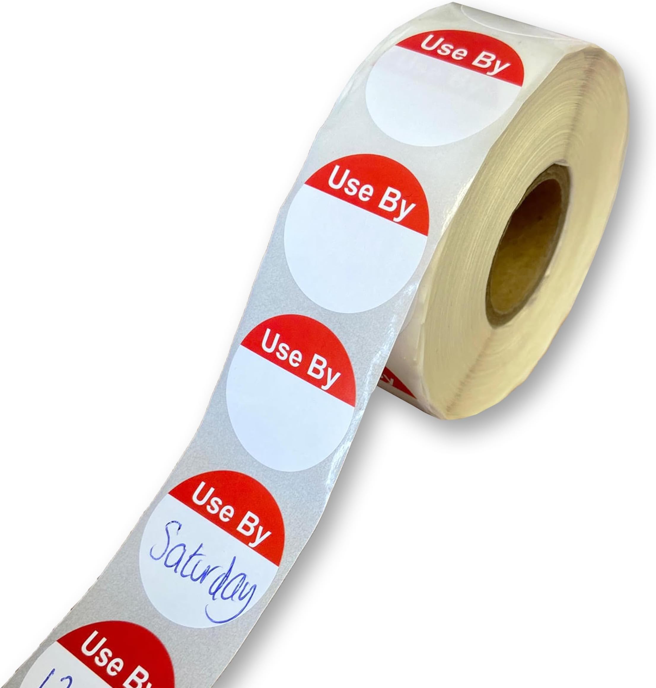 Food Labels 25mm - Self Adhesive Use by & Date Labels (Red, 100) on a ...