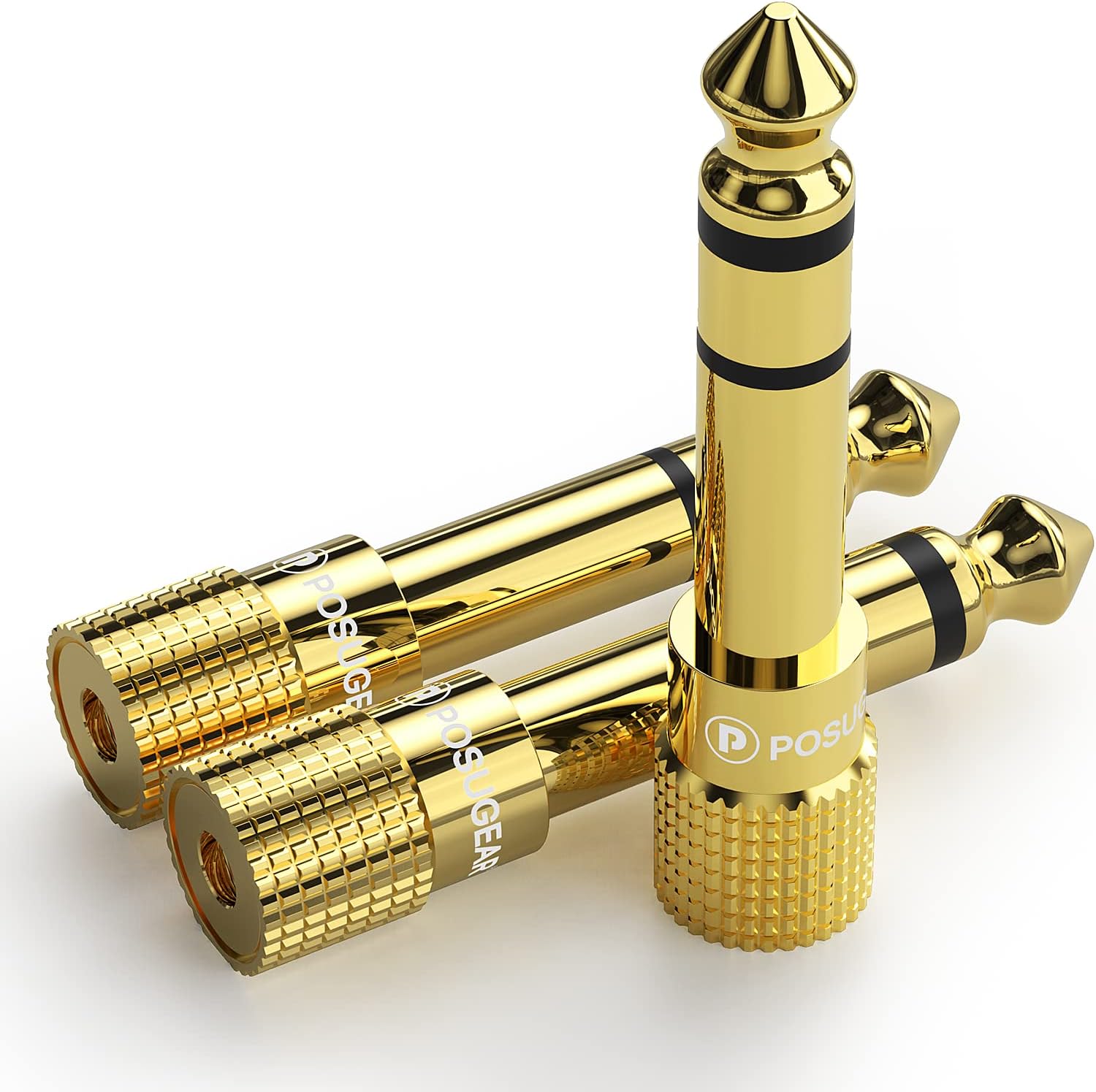 POSUGEAR Adattatore Jack Cuffie 6,35 mm Maschio a 3,5 mm Femmina (3 ...