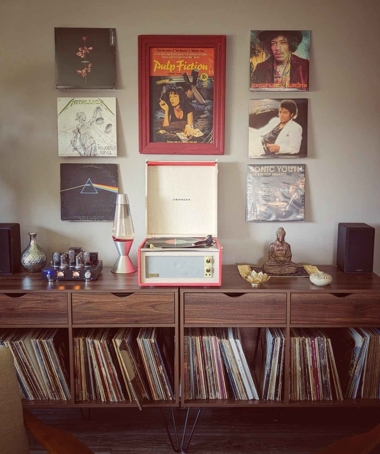 Amazon.com: Yakaly 6 Pack Vinyl Record Wall Mount, 12 Inch Clear ...