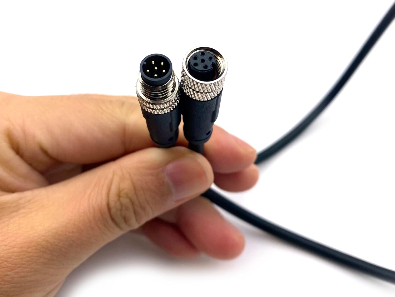 Amazon.com: 3.28ft M8 6 Pin Male to Female Connector Cable, A Code ...