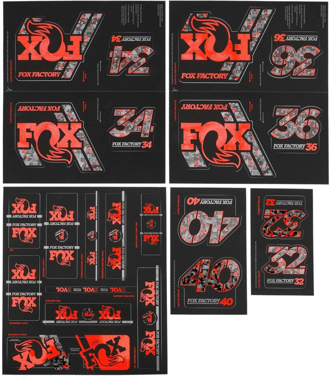 Amazon.com: FOX Racing Shox Fork & Shock Decal Kit Stealth Black, One ...