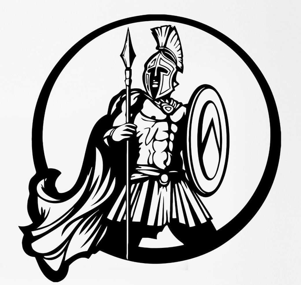 Amazon.com: Ancient Greek Warrior Spartan Shield Battle Spear Wax Seal ...