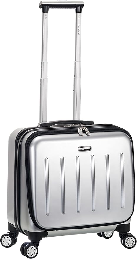 Amazon.com: Rockland Revolution Hardside Rolling Computer Case, Silver ...