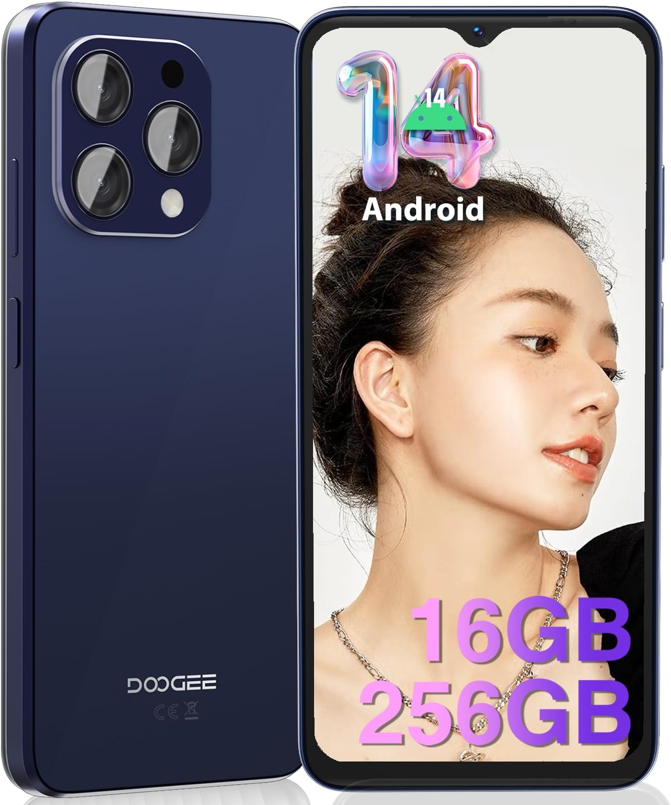 DOOGEE Smartphone N55 PRO, 256GB ROM + 16GB RAM Android 14 Telefono ...