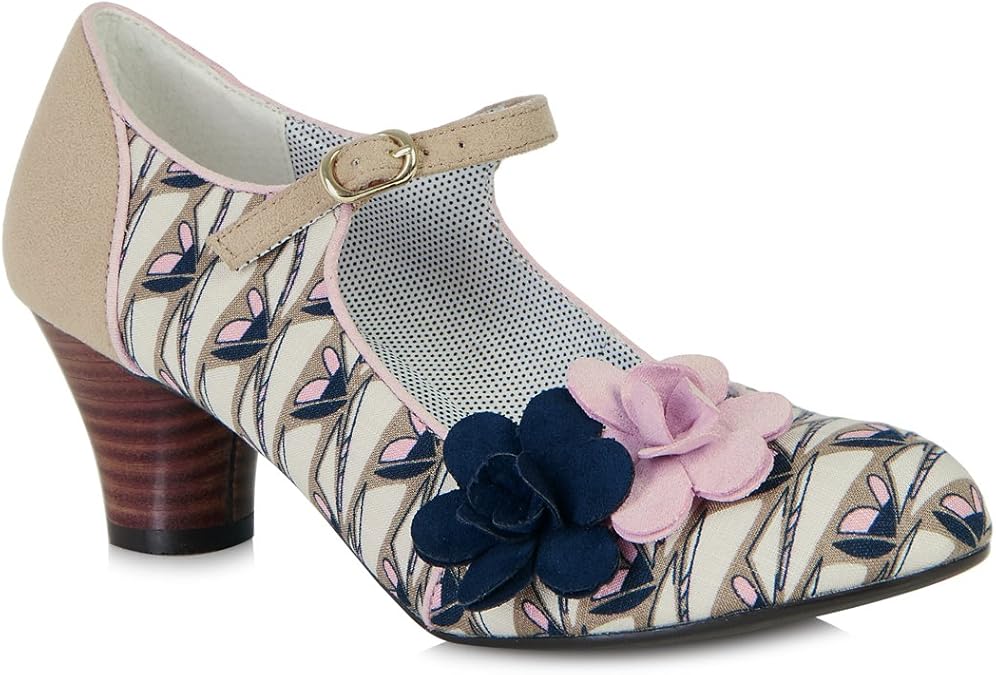 Ruby Shoo Women's Beige Mia Mary Jane Pumps UK 7 EU 40: Amazon.co.uk ...