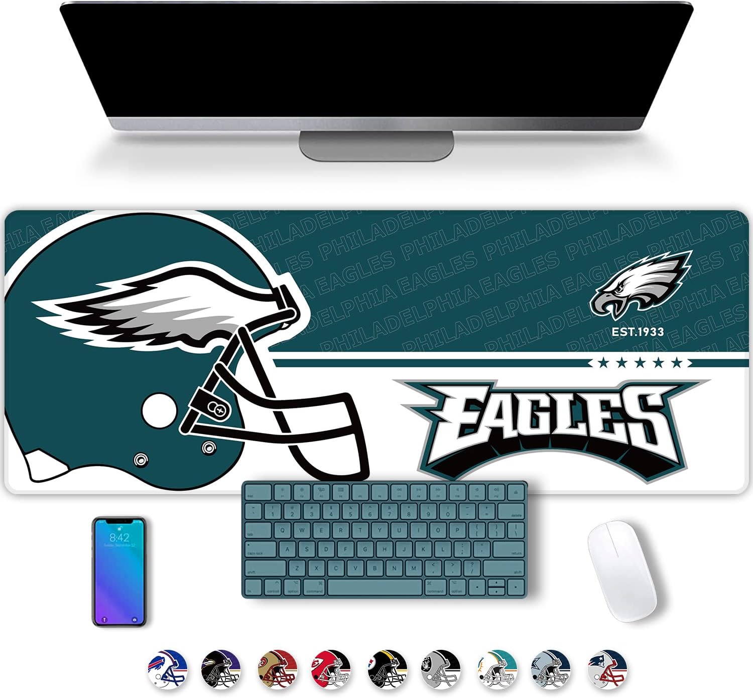 Amazon.com: Aollpu Large Gaming Mouse Pad for Sports Fans,Stitched ...