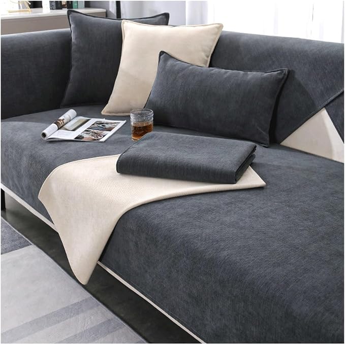 Amazon.de: Awoyep Chenille Sofabezug, Sofabezug Ecksofa L Form, Couch ...